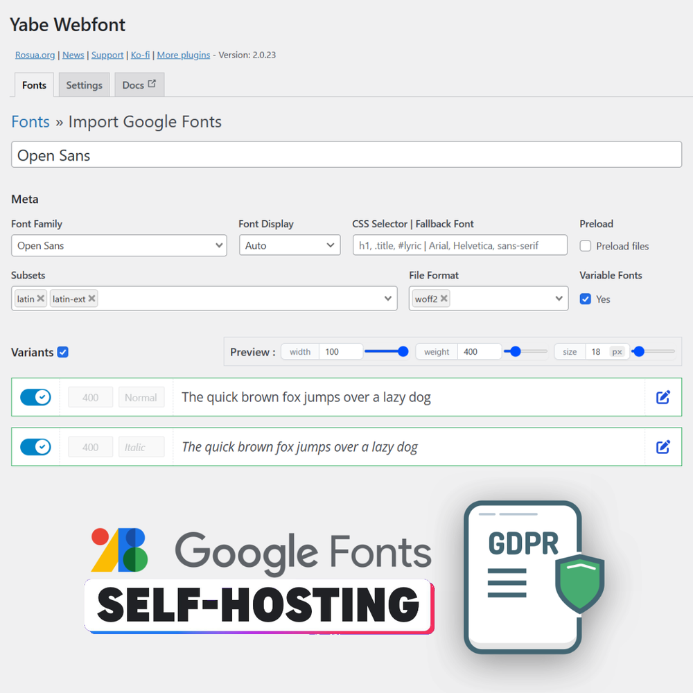 The GDPR-friendly Font Plugin for WordPress — Yabe Webfont The GDPR-friendly Font Plugin for WordPress — Yabe Webfont
